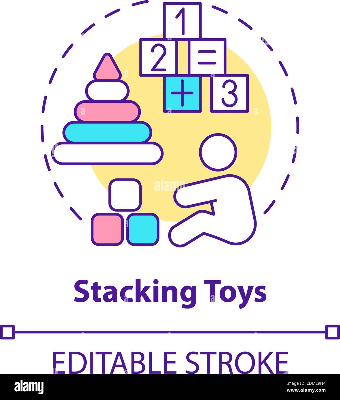 Stacking toys concept icon Stock Vector Image & Art - Alamy