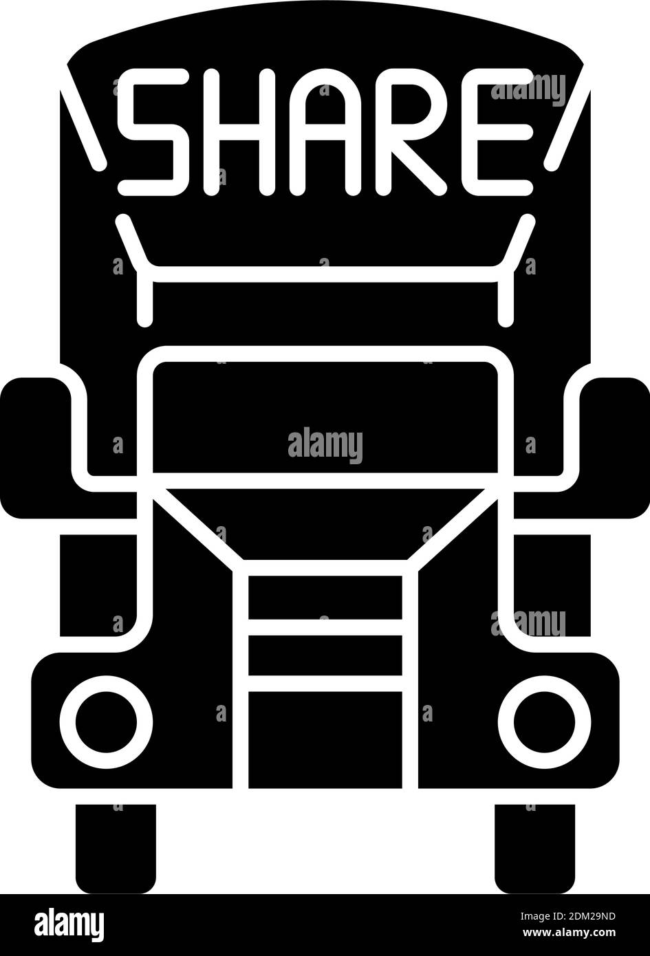 Black icon car sharing Stock Vector Images - Alamy