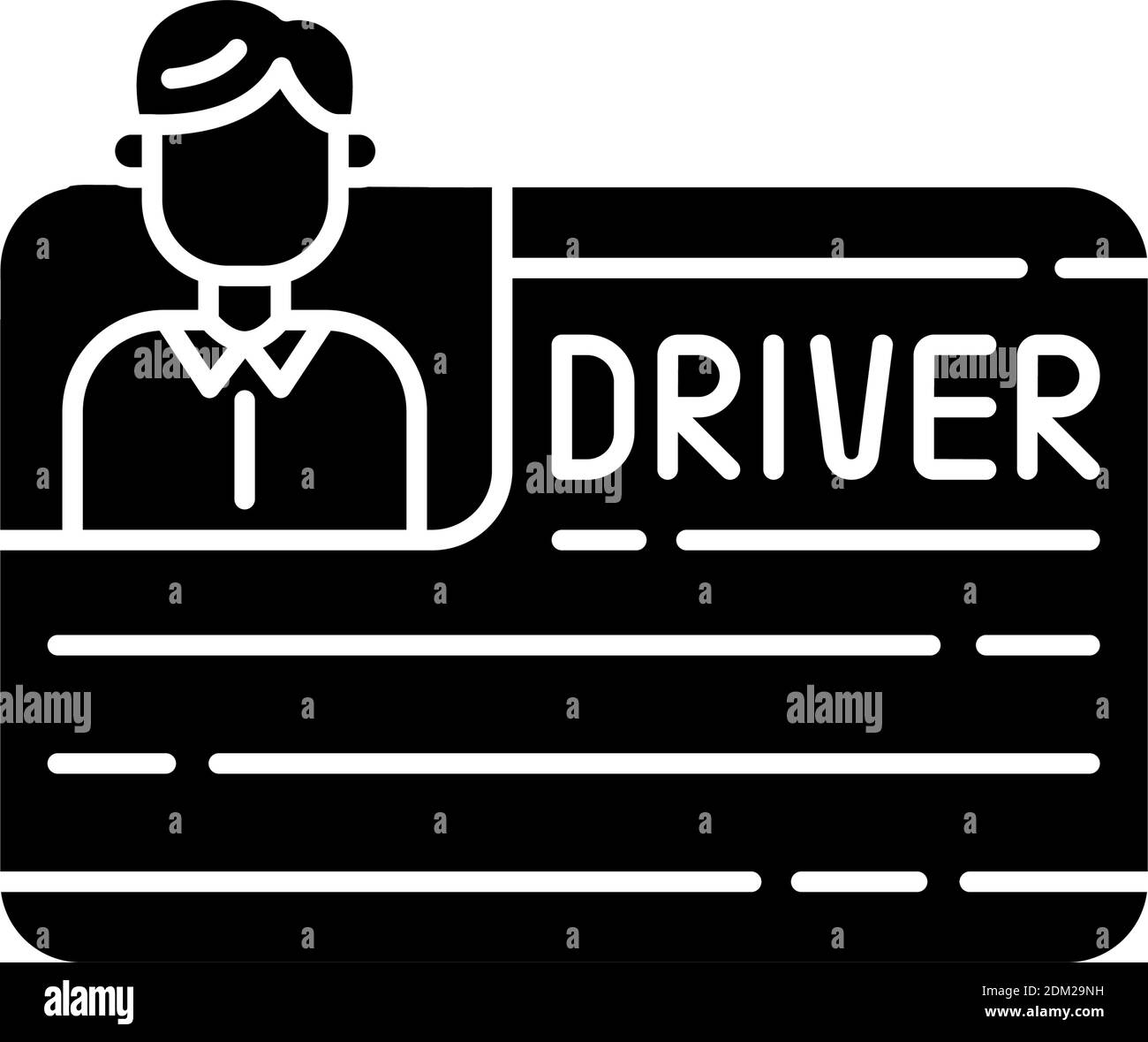 Drivers license black glyph icon Stock Vector Image & Art - Alamy