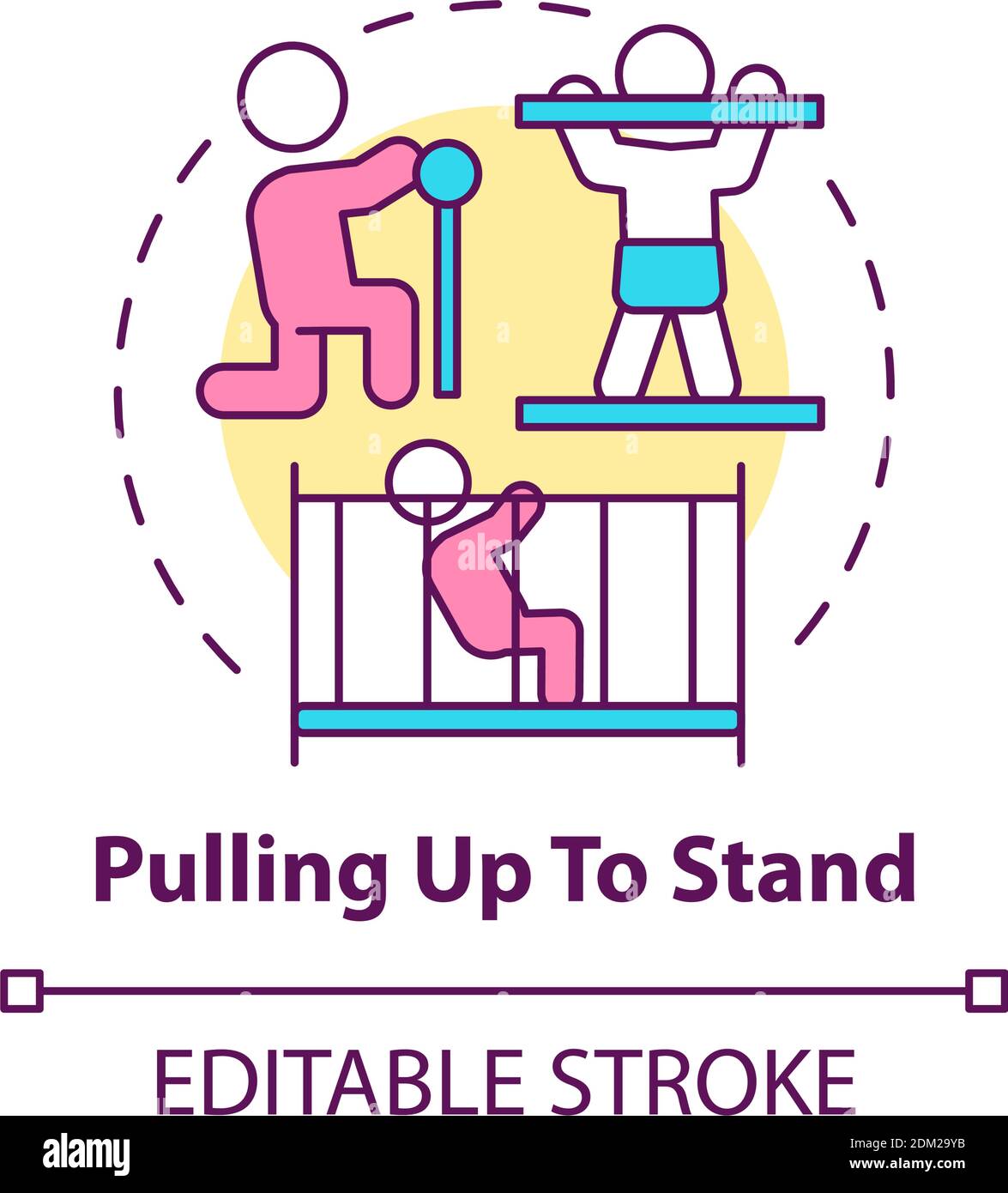 Pulling up to stand concept icon Stock Vector Image & Art - Alamy