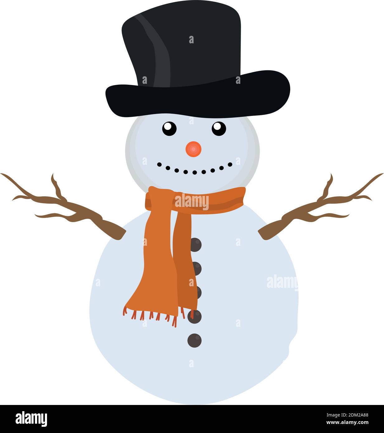 Isolated snowman cartoon. Christmas character - Vector illustration ...