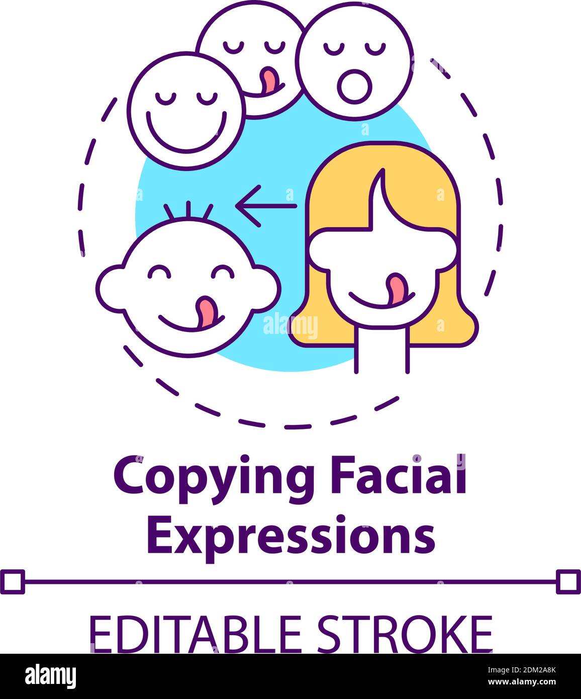 Copying facial expressions concept icon Stock Vector Image & Art - Alamy