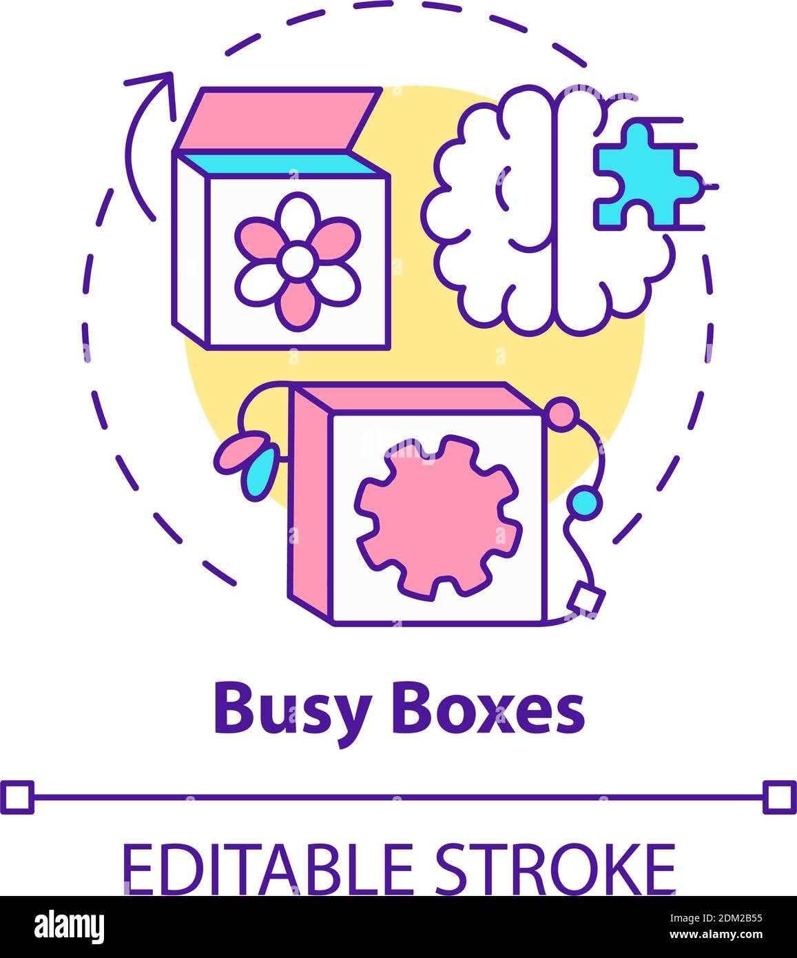 Busy boxes concept icon Stock Vector Image & Art - Alamy
