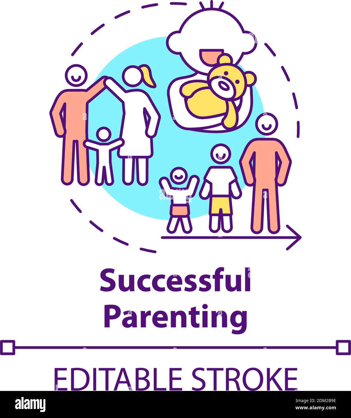 Successful parenting concept icon Stock Vector Image & Art - Alamy