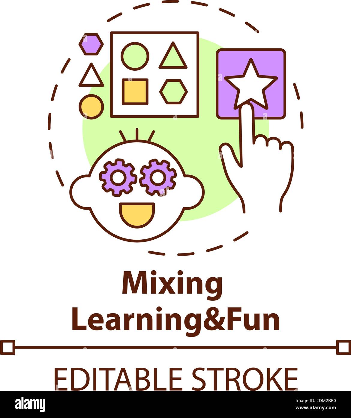 Mixing learning and fun concept icon Stock Vector Image & Art - Alamy
