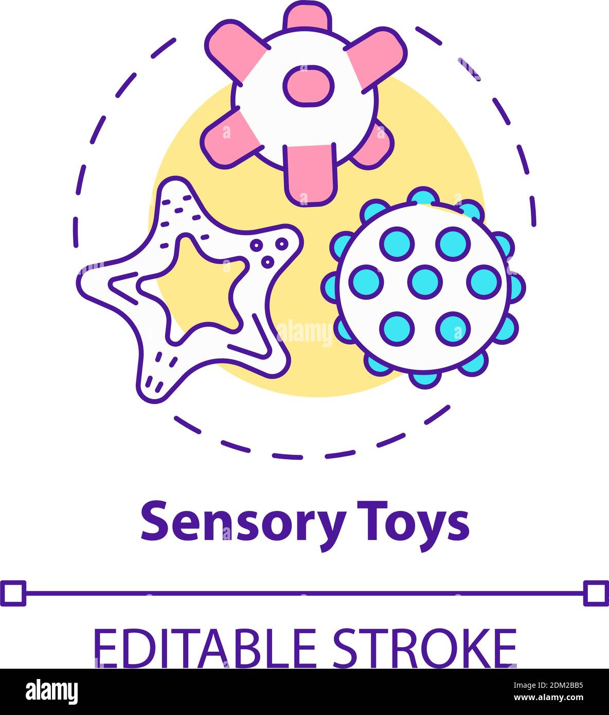 Sensory toys concept icon Stock Vector Image & Art - Alamy