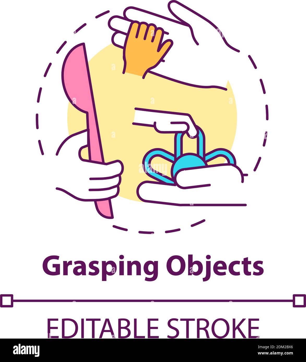 Grasping objects concept icon Stock Vector Image & Art - Alamy