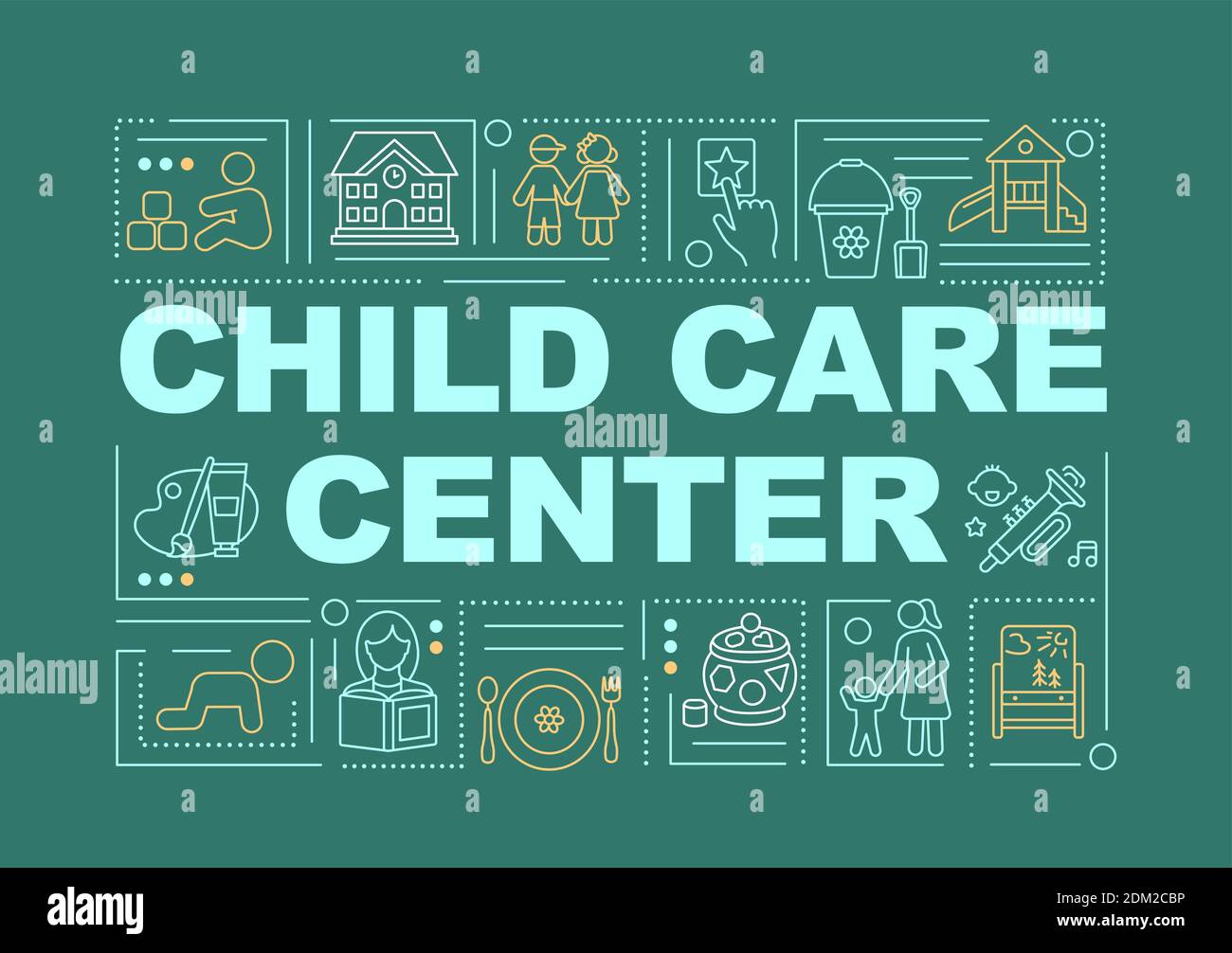 Child care center word concepts banner Stock Vector Image & Art - Alamy