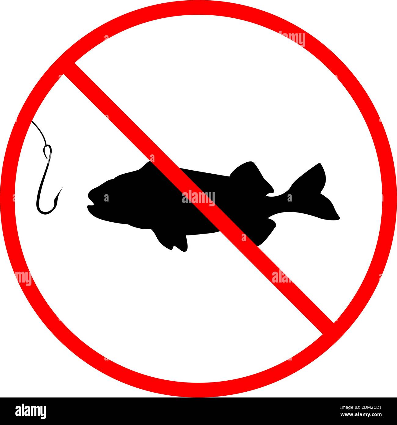 Stop no fishing prohibition. Fishing prohibition sign. Illustration ...