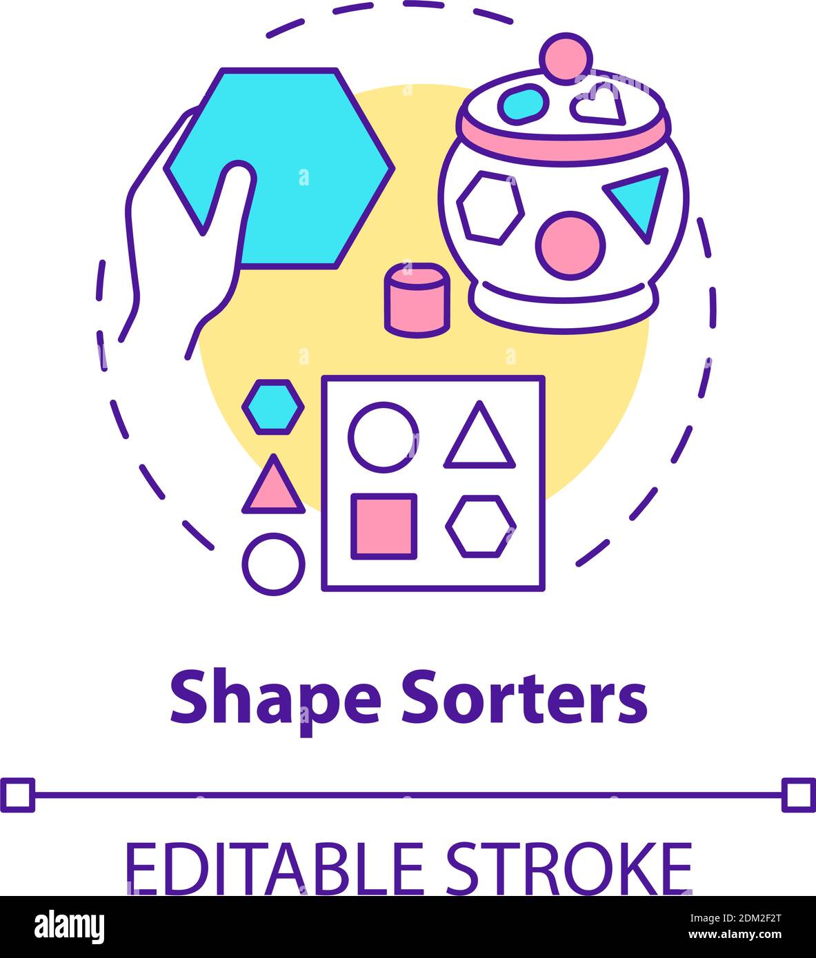Shape sorters concept icon Stock Vector Image & Art - Alamy