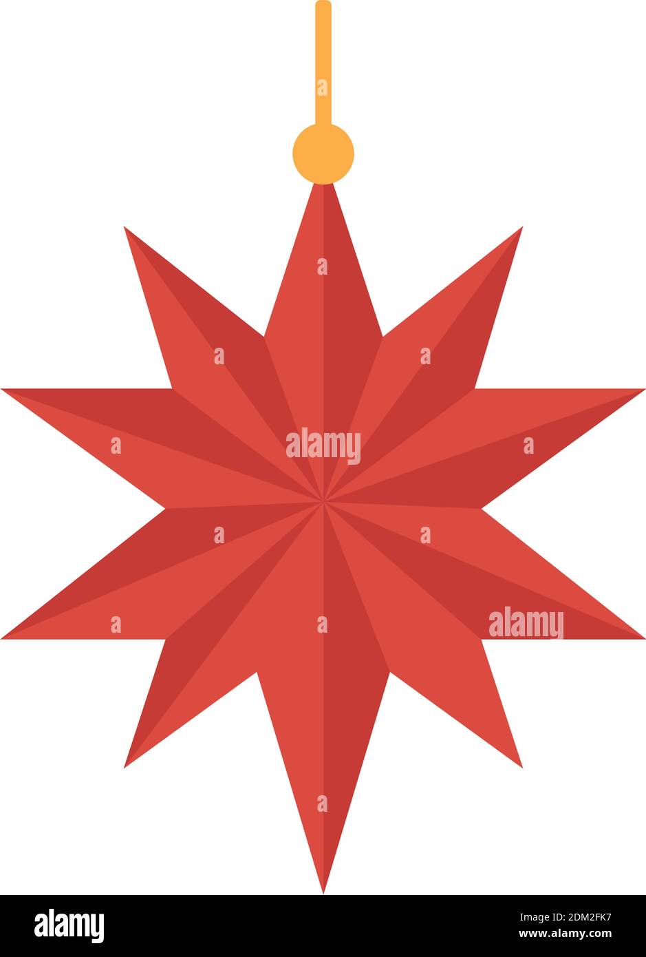 Isolated star shape icon for christmas tree. Vector illustration Stock ...