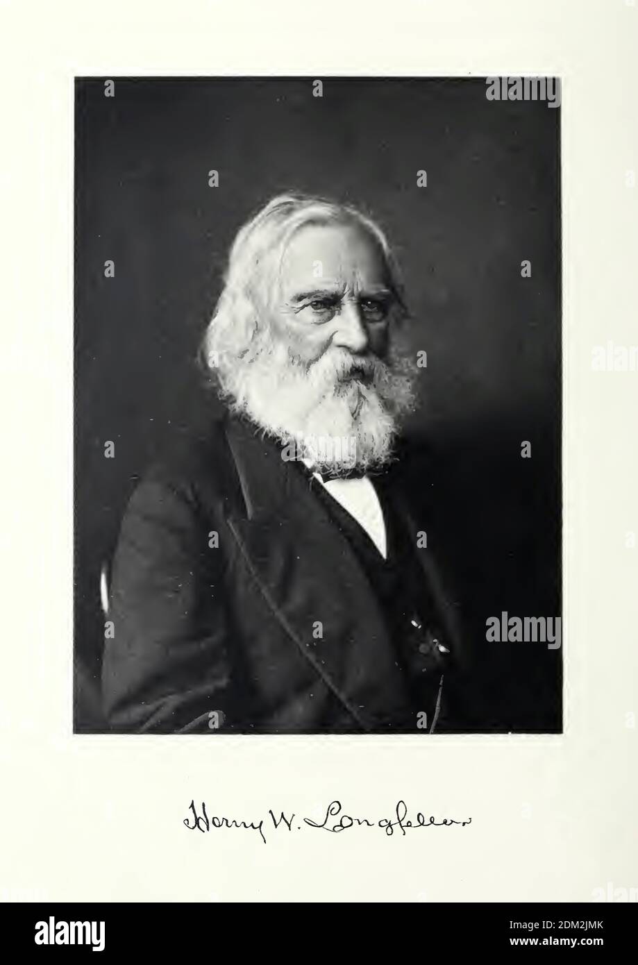 Vintage photograph of the american poet Henry Longfellow Stock Photo ...