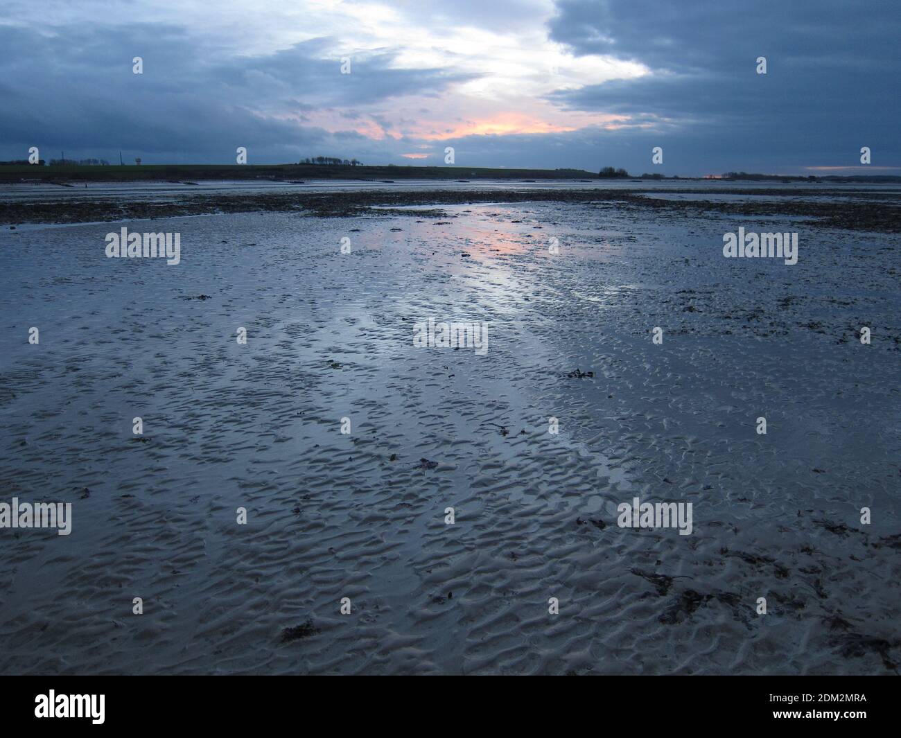 The foreshore at night in Normandy Stock Photo - Alamy