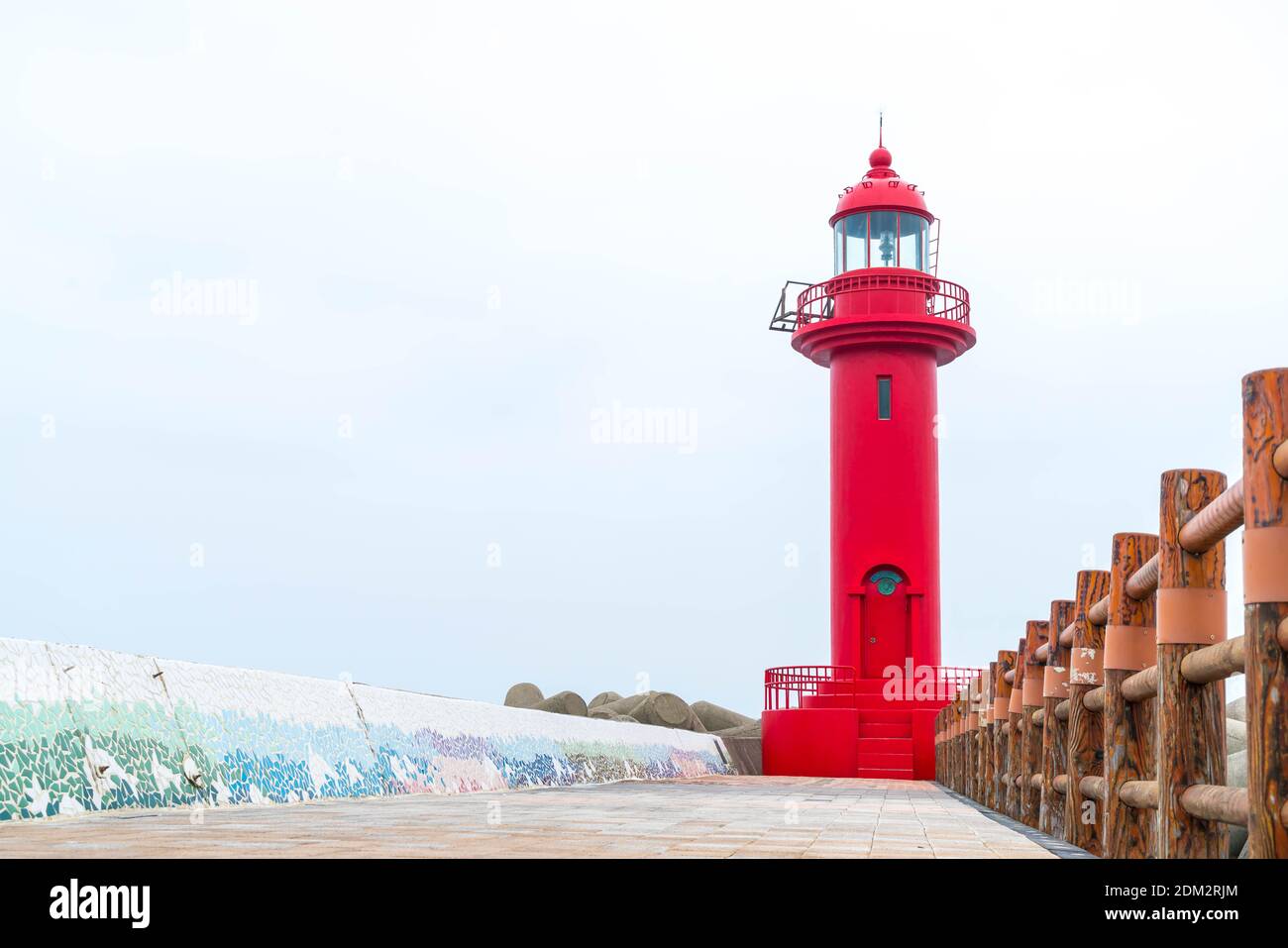 Red lighthouse sea jeju island hi-res stock photography and images - Alamy