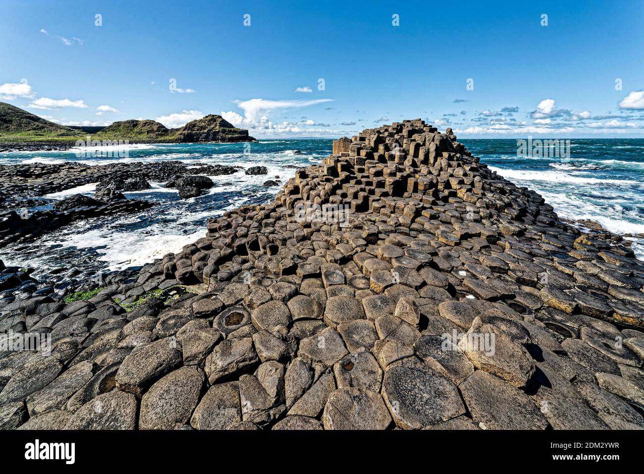 County Antrim, Northern Ireland, UK. 29th Apr, 2016. Hexagonal rock ...