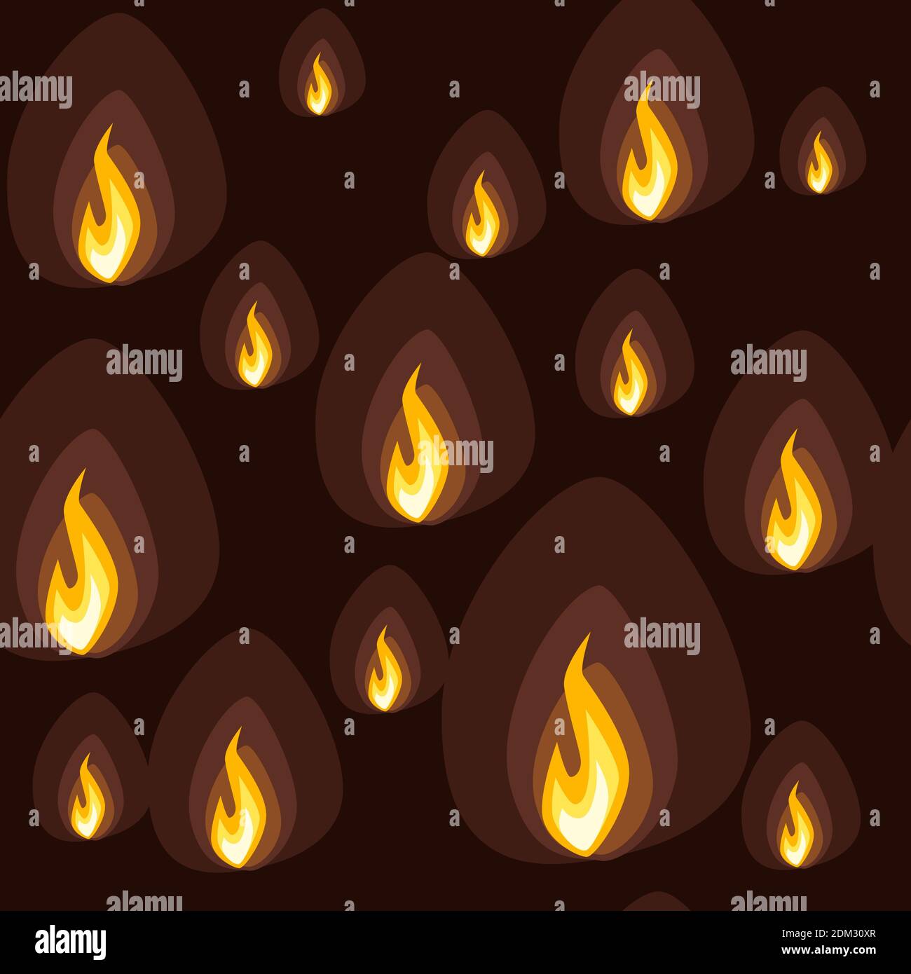 Seamless pattern of fire icons different fire power ready for animation ...