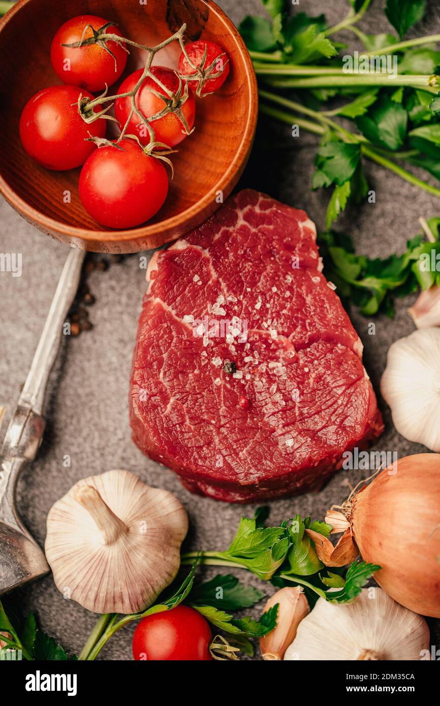 Raw filet mignon hi-res stock photography and images - Alamy