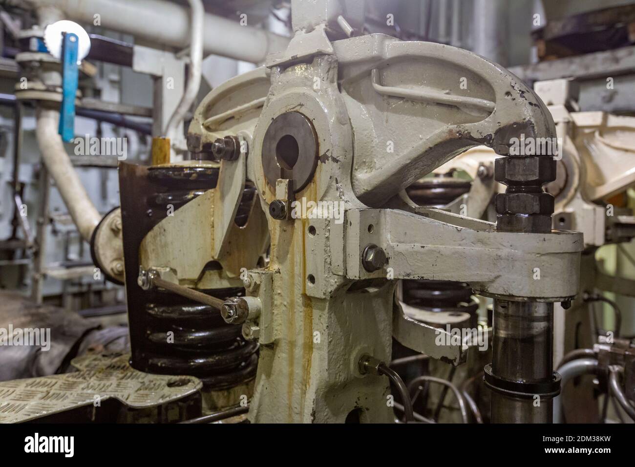 visiting the machine room of an old ship Stock Photo - Alamy