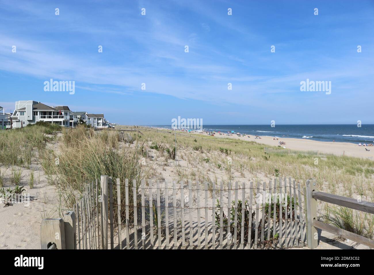 Landscape view of a beach in Long Beach Island in the middle of the ...