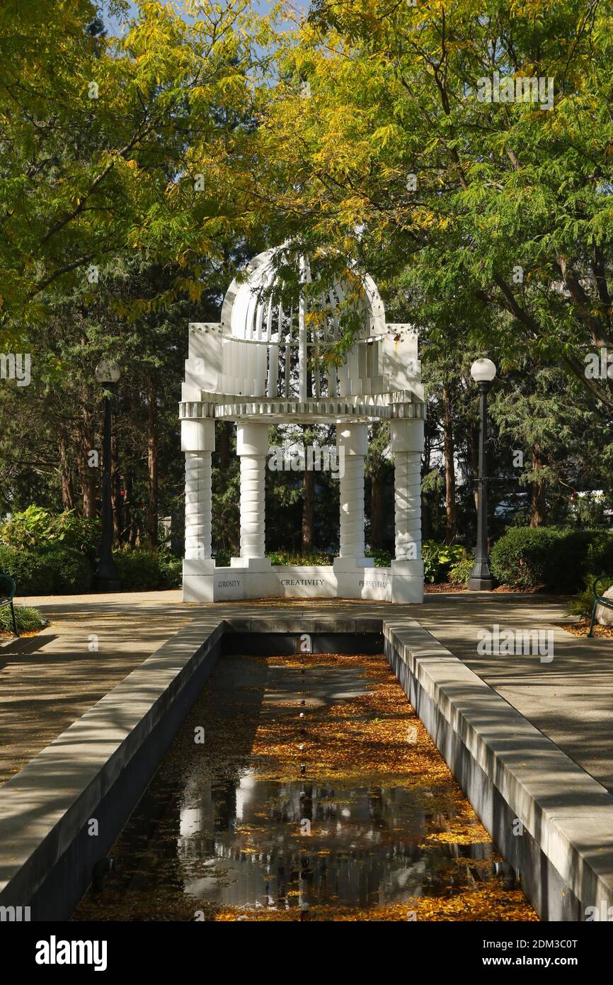 Monument to inventor Charles F Kettering. At Riverscape Metropark ...