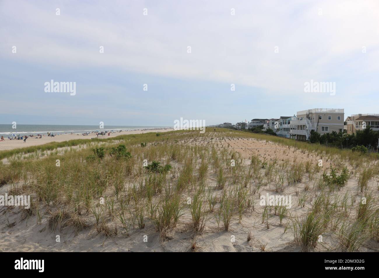 Landscape view of a beach in Long Beach Island in the middle of the ...
