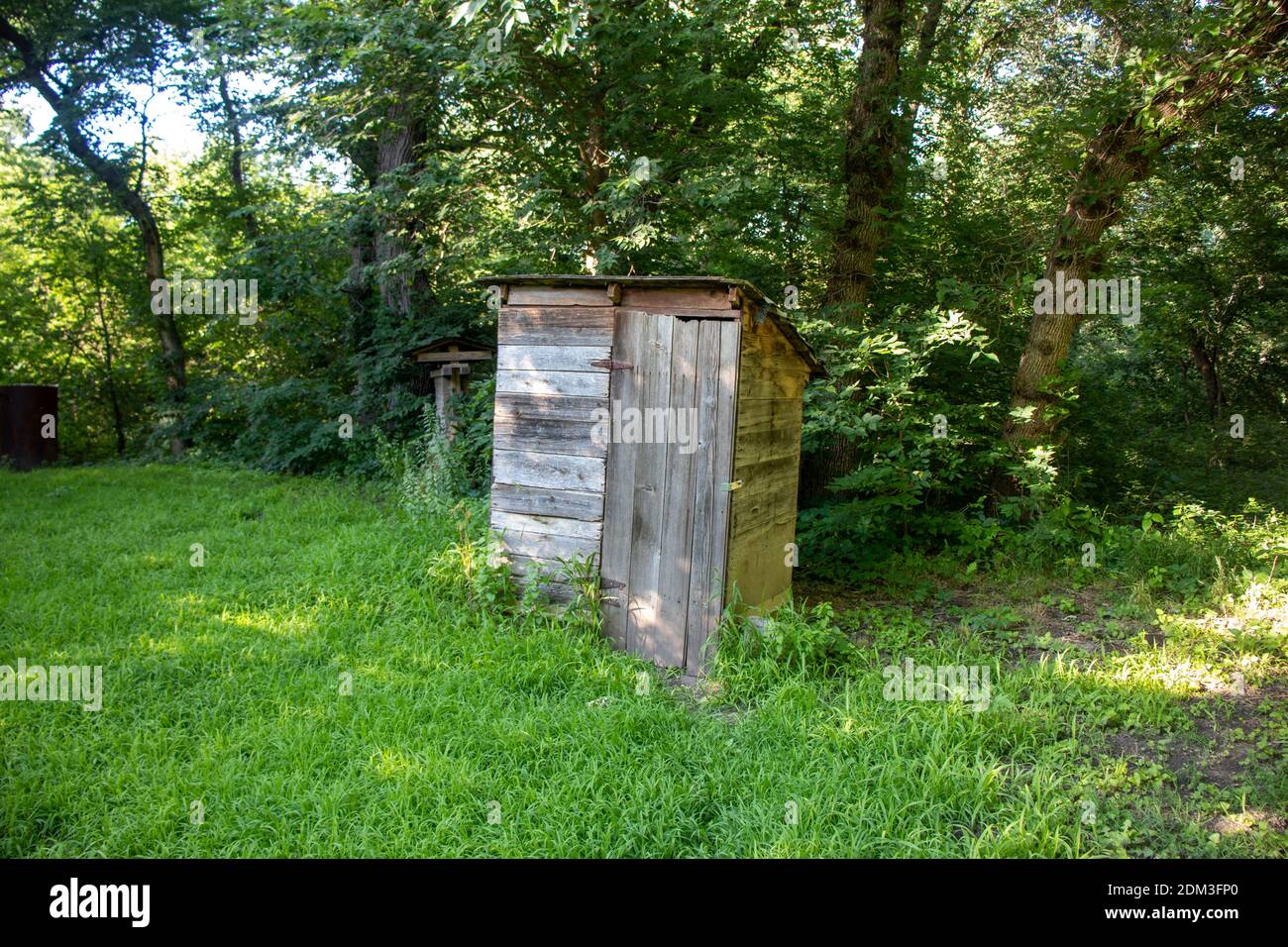old Rustic Wooden outhouse in the country . High quality photo Stock ...