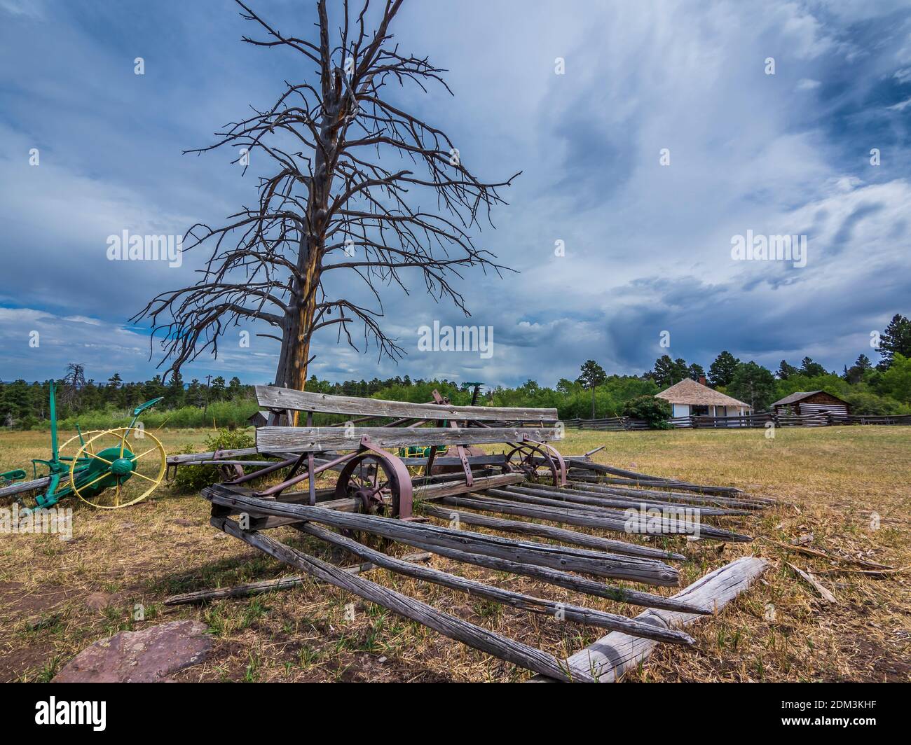 Old farm equipment, Swett Ranch National Historic site, Flaming Gorge ...