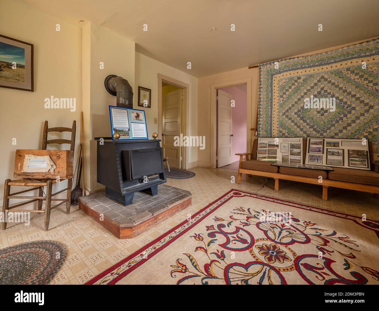 Main house living room, Swett Ranch National Historic Site, Flaming ...
