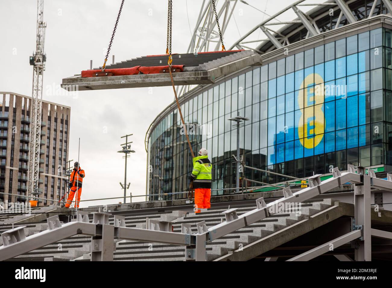 Wembley Stadium, Wembley Park, UK. 16th December 2020. Construction is ...
