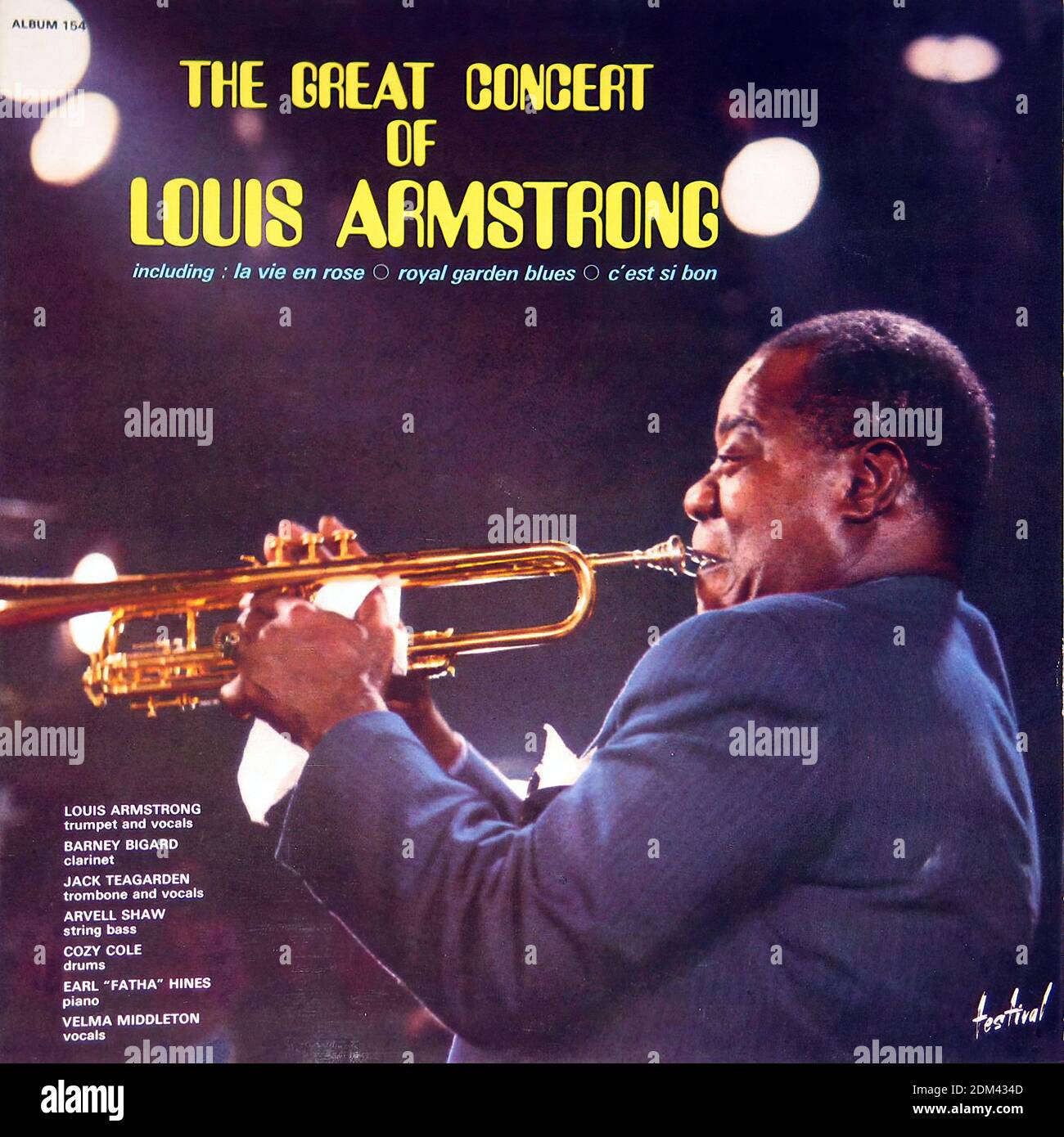 LOUIS ARMSTRONG THE GREAT CONCERT OF, 1951 - Vintage Vinyl Record Cover ...