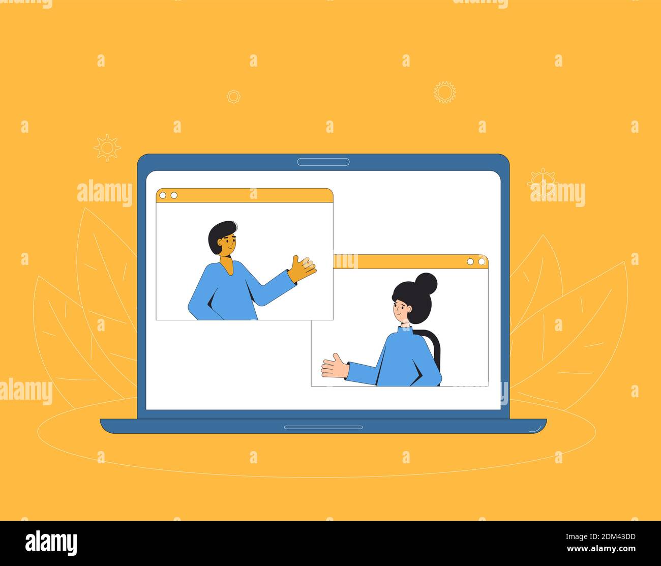 Interview two people student Stock Vector Images - Alamy