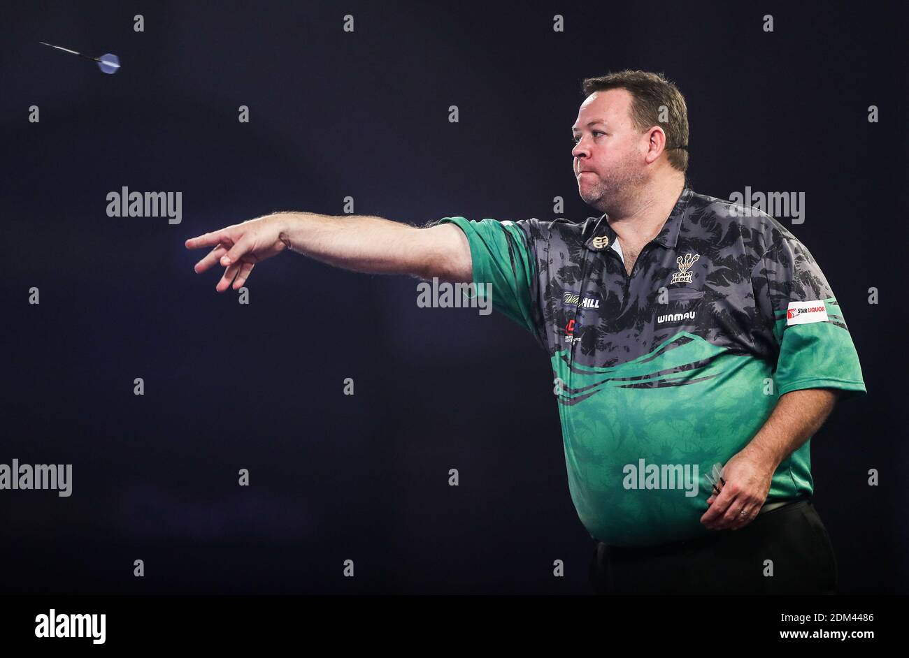 Gordon Mathers in action during day two of the William Hill World Darts ...