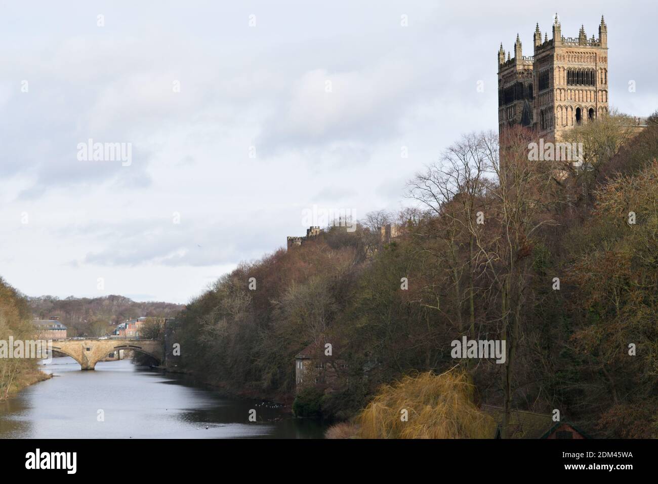 View of Durham Cathedral and Framwellgate Bridge Over the River Wear ...