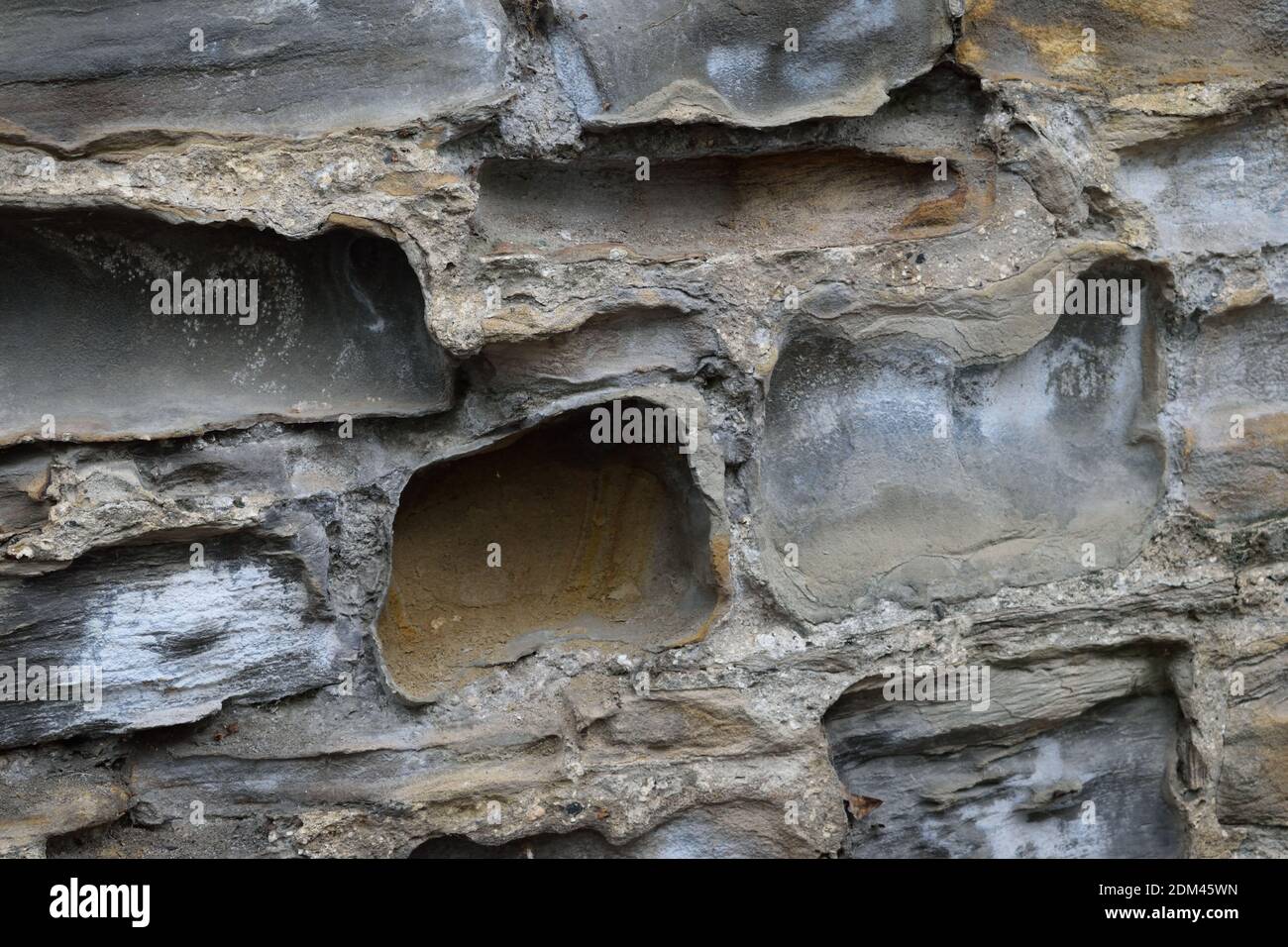 Stone Wall on a Street in Durham Stock Photo - Alamy