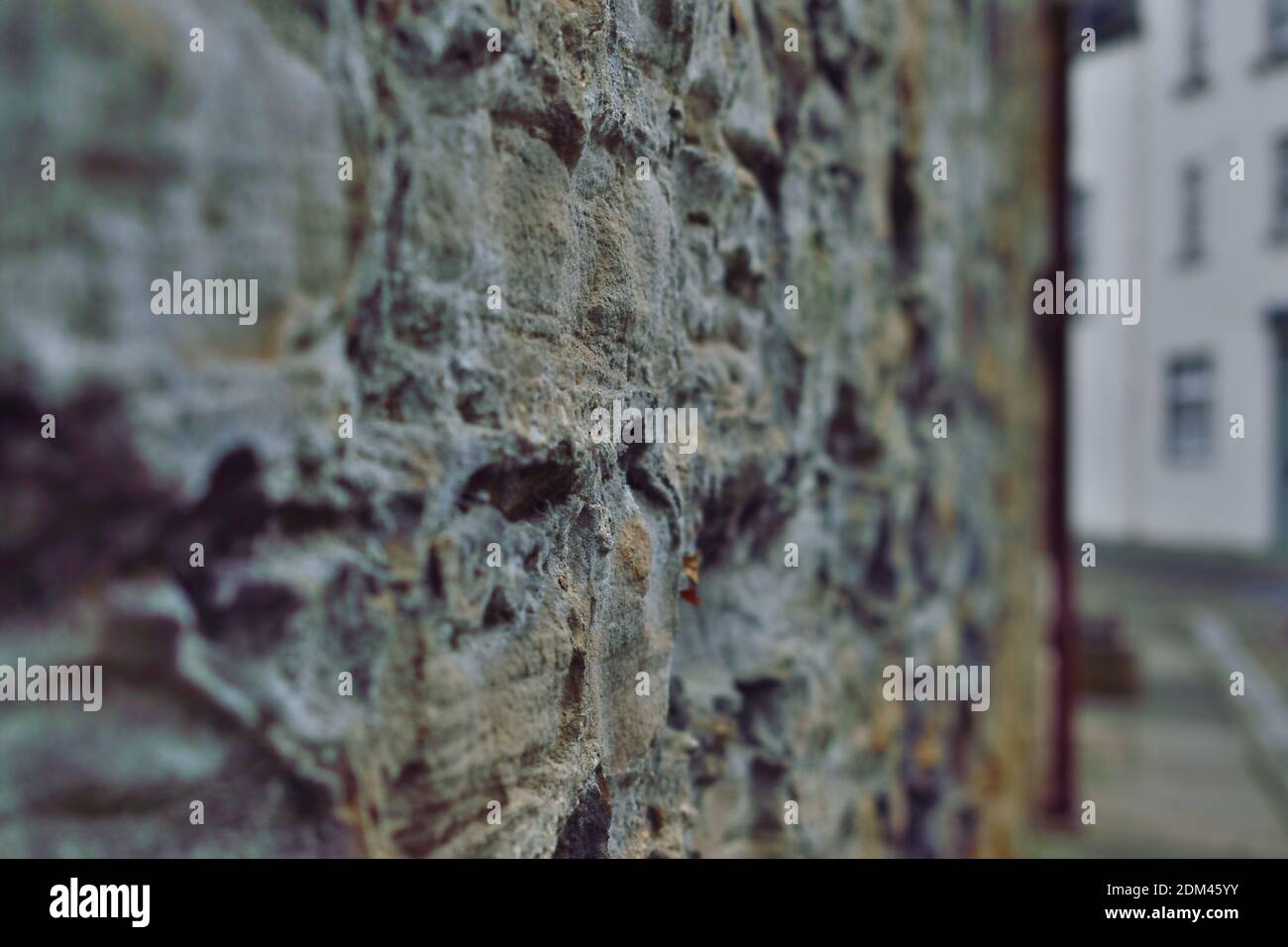 Stone Wall on a Street in Durham Stock Photo - Alamy