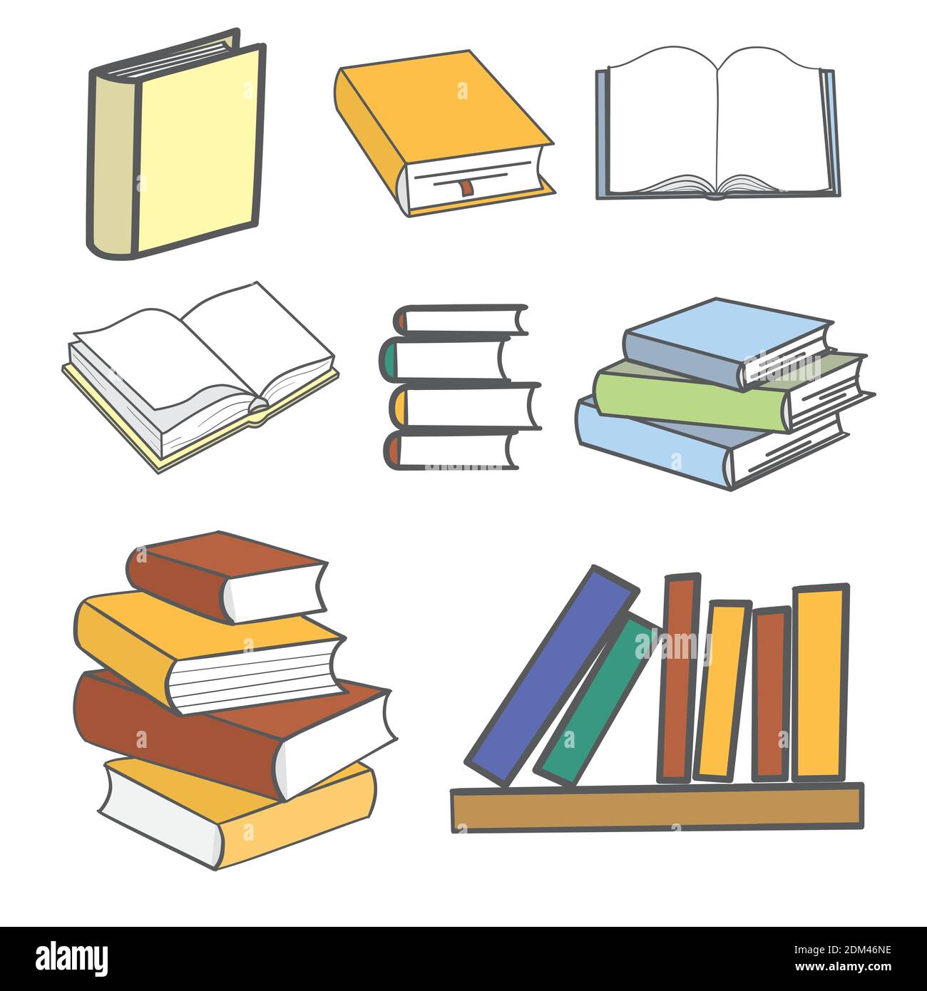 Stack of multi colored books. Vector illustration Stock Vector Image ...