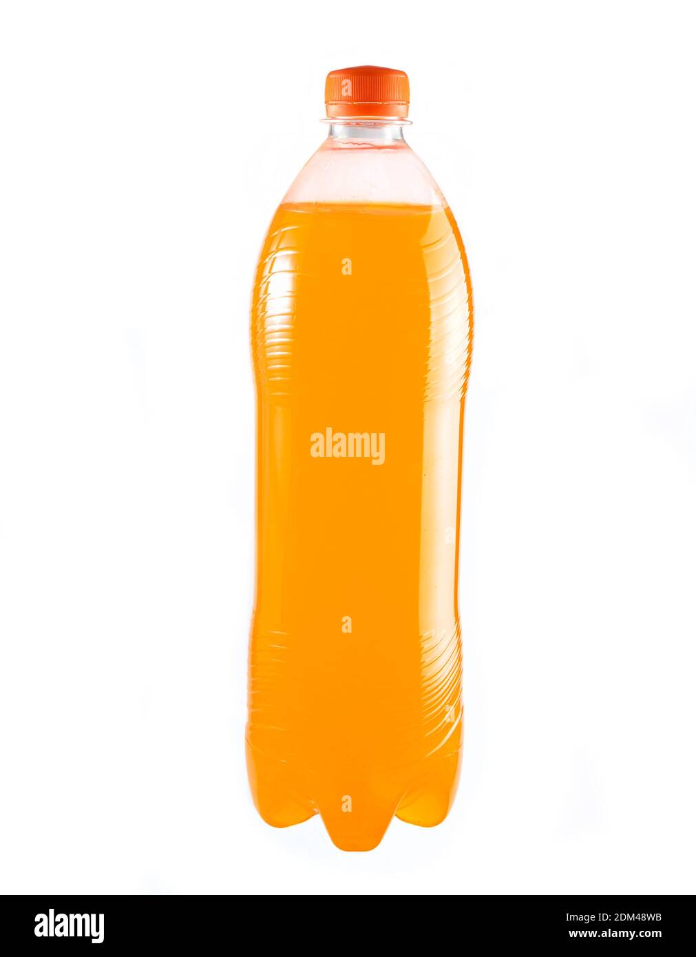 Plastic bottle of orange sweet water isolated on white background Stock ...