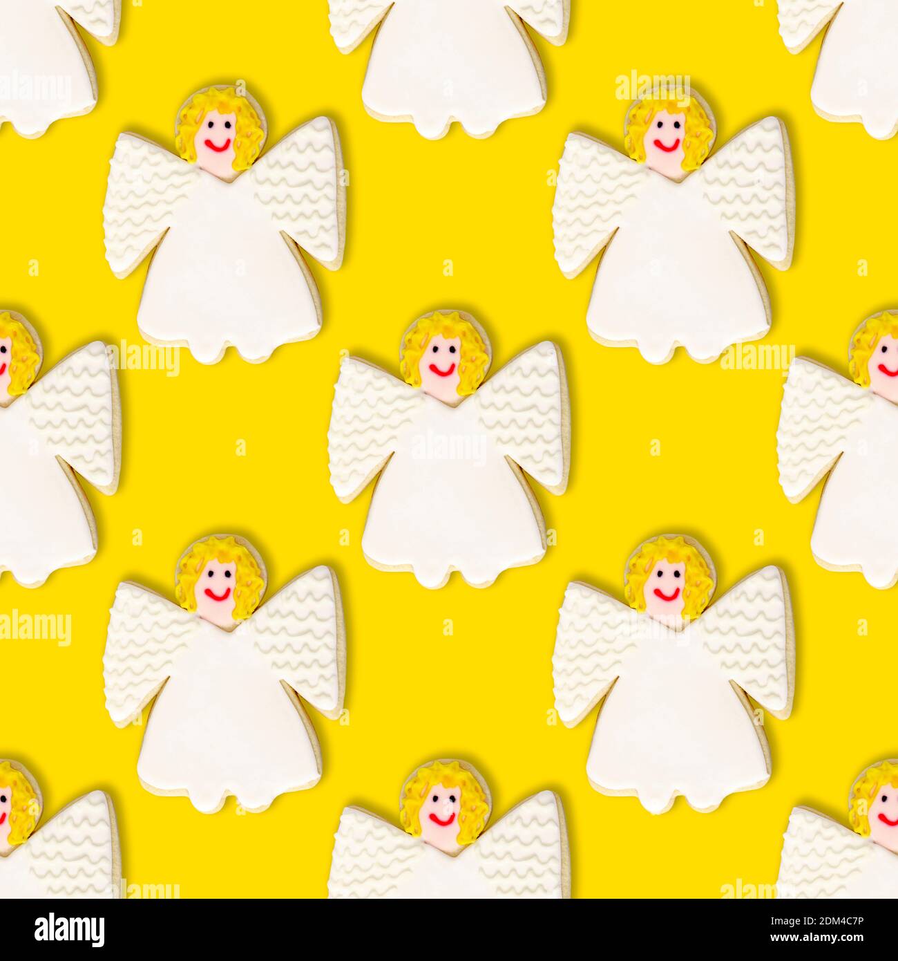 Angel: Christmas Cookie Repeating Pattern Background Wallpaper Stock ...