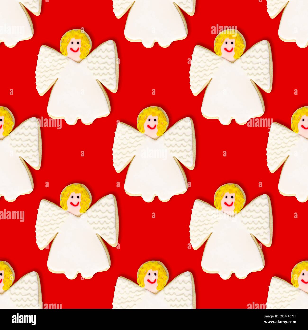 Angel: Christmas Cookie Repeating Pattern Background Wallpaper Stock ...