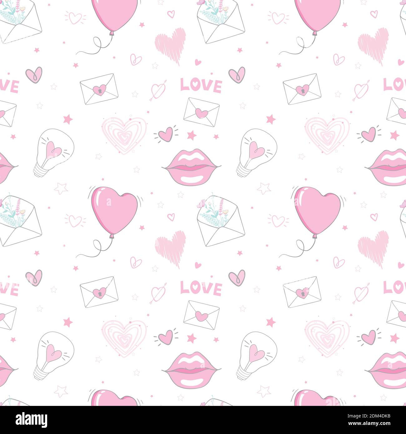 Seamless heart pattern on paper texture. Valentine's day background ...