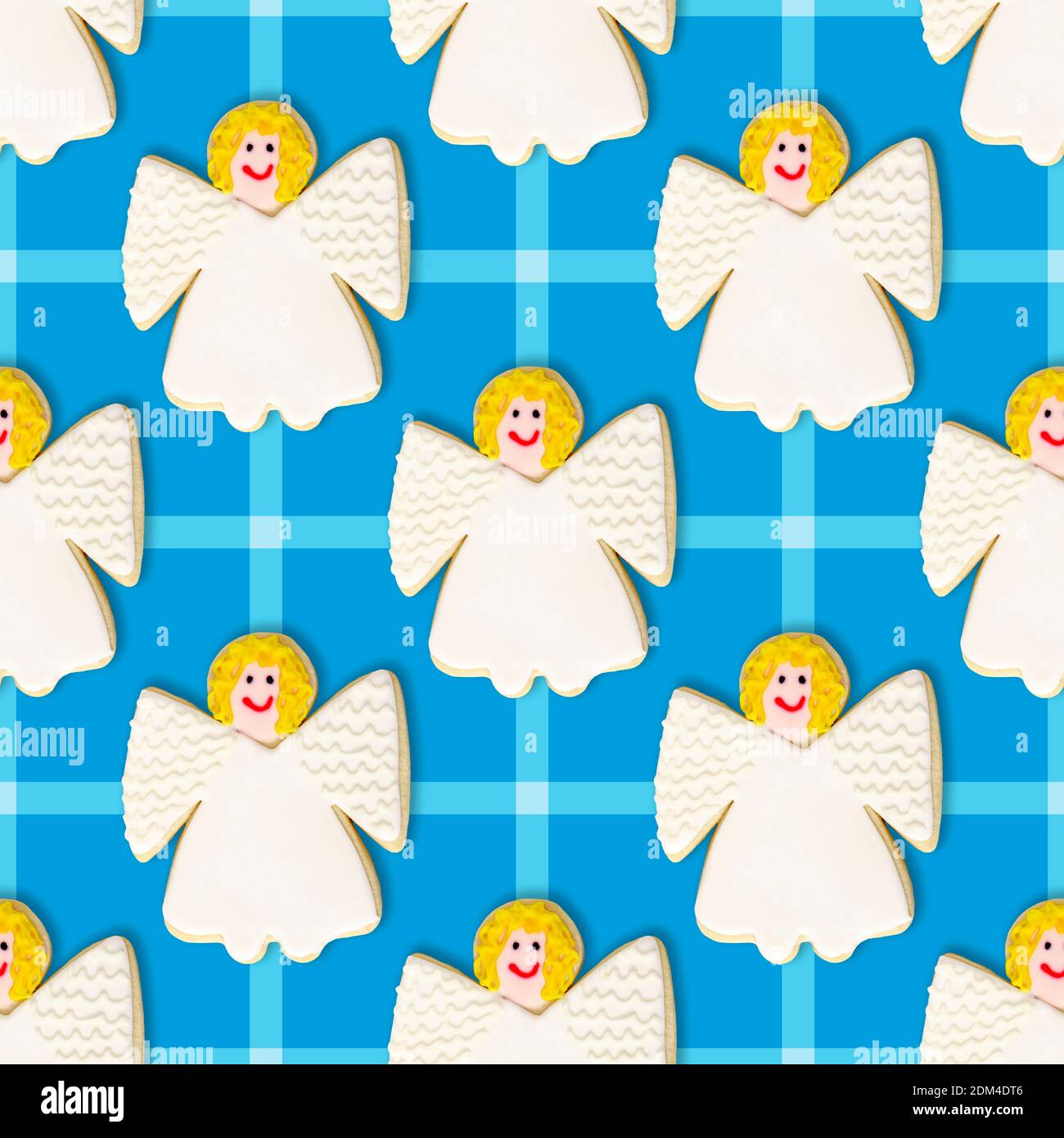 Angel: Christmas Cookie Repeating Pattern Background Wallpaper Stock ...