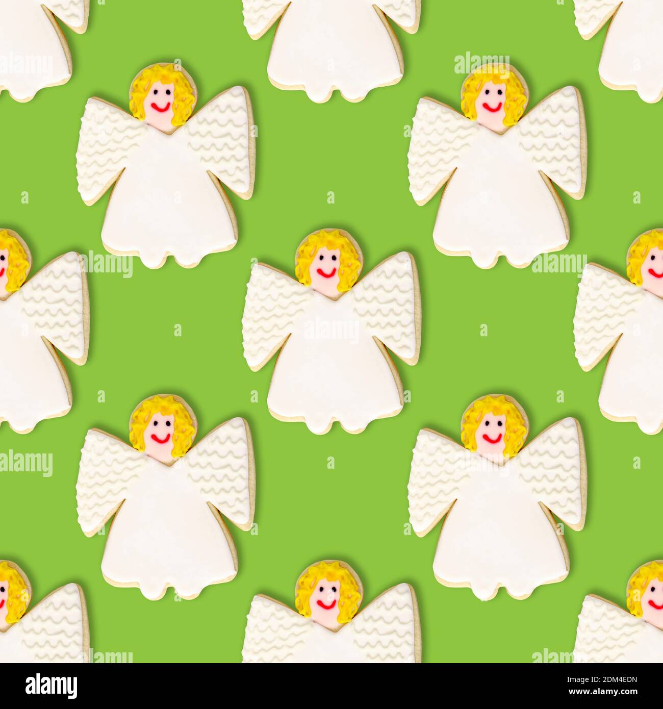 Angel: Christmas Cookie Repeating Pattern Background Wallpaper Stock ...