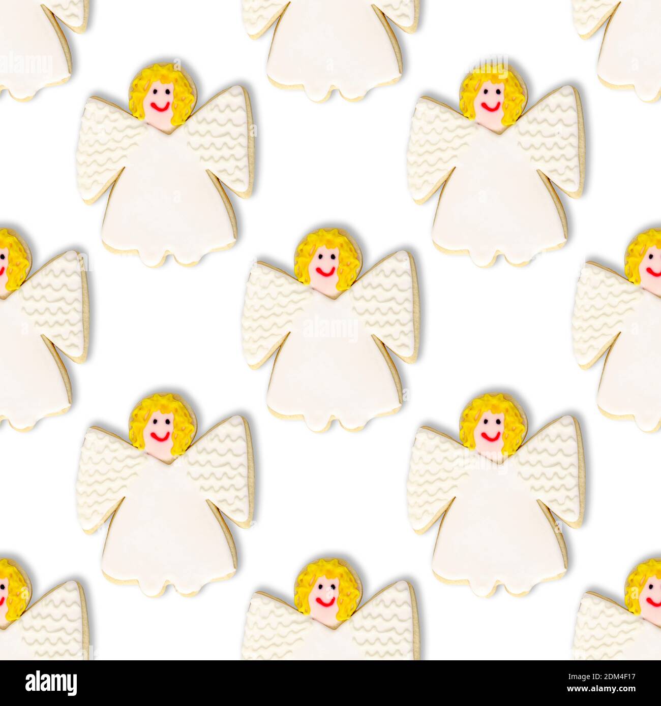 Angel: Christmas Cookie Repeating Pattern Background Wallpaper Stock ...