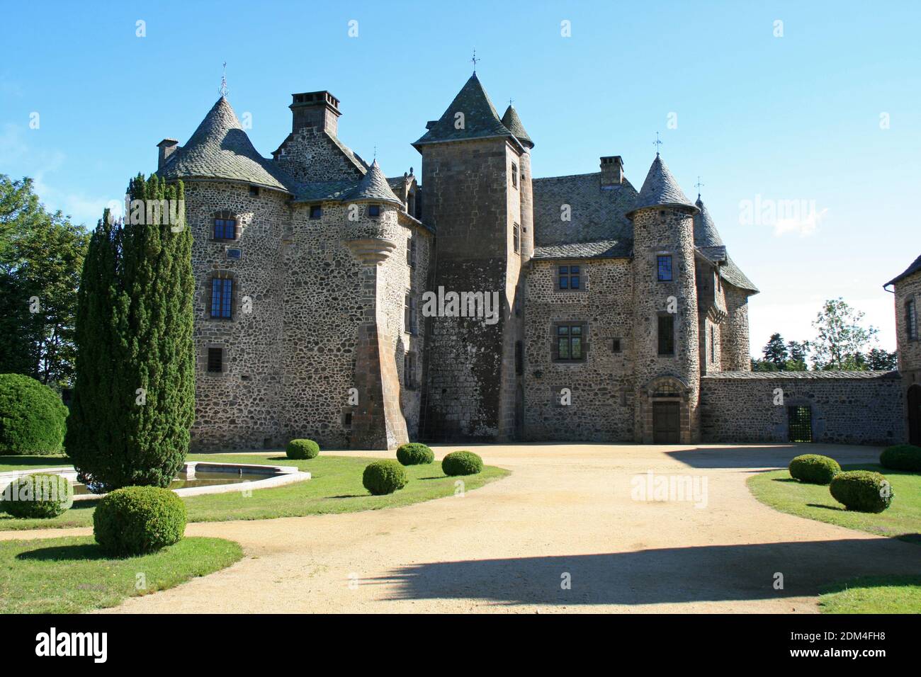 medieval castle (cordès) in orcival in france Stock Photo - Alamy