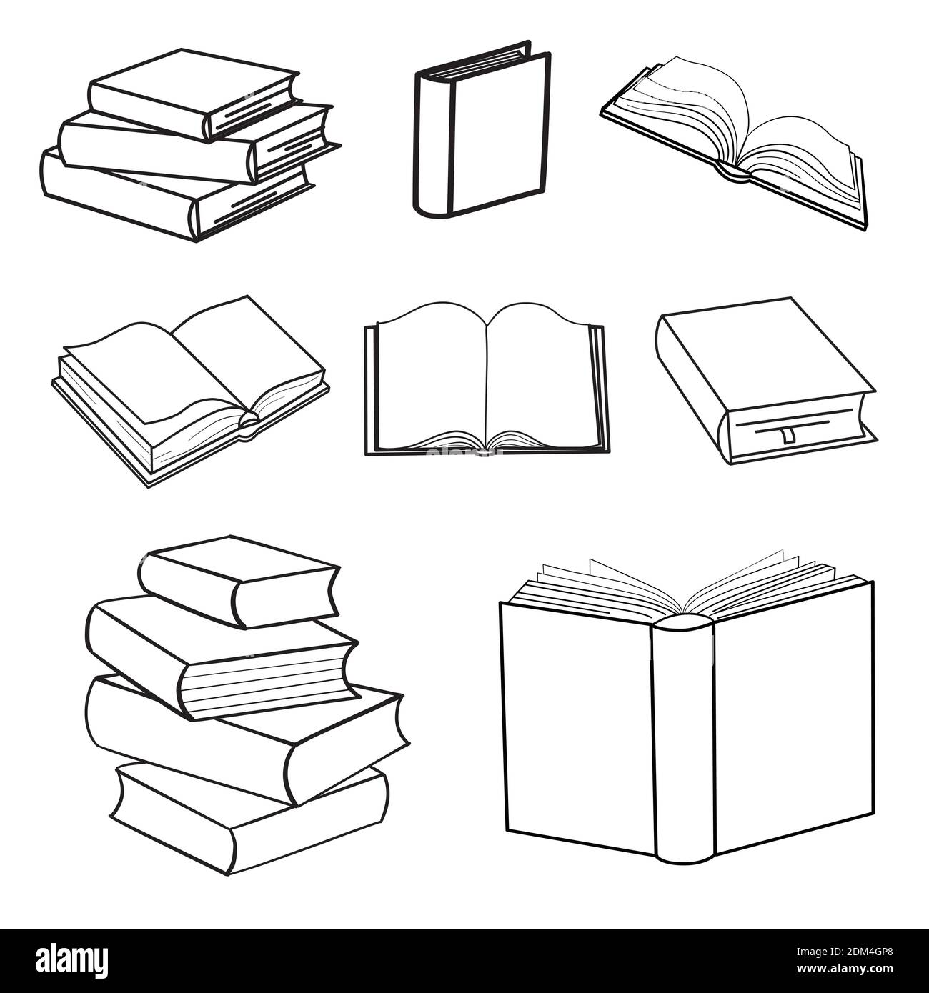 Set of sketches of books. Vector illustration Stock Vector Image & Art ...