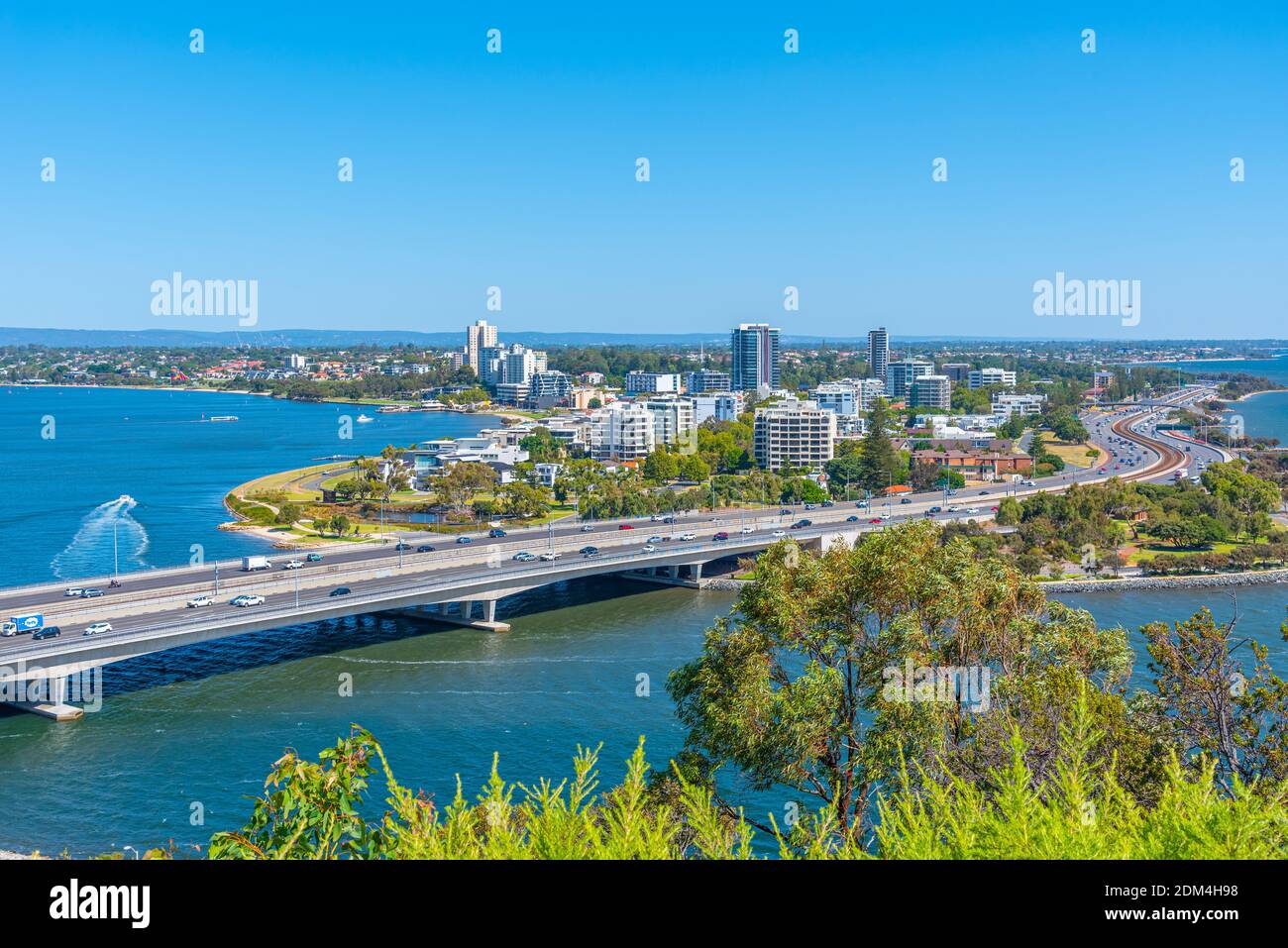 Narrows bridge leading to South Perth in Australia Stock Photo - Alamy