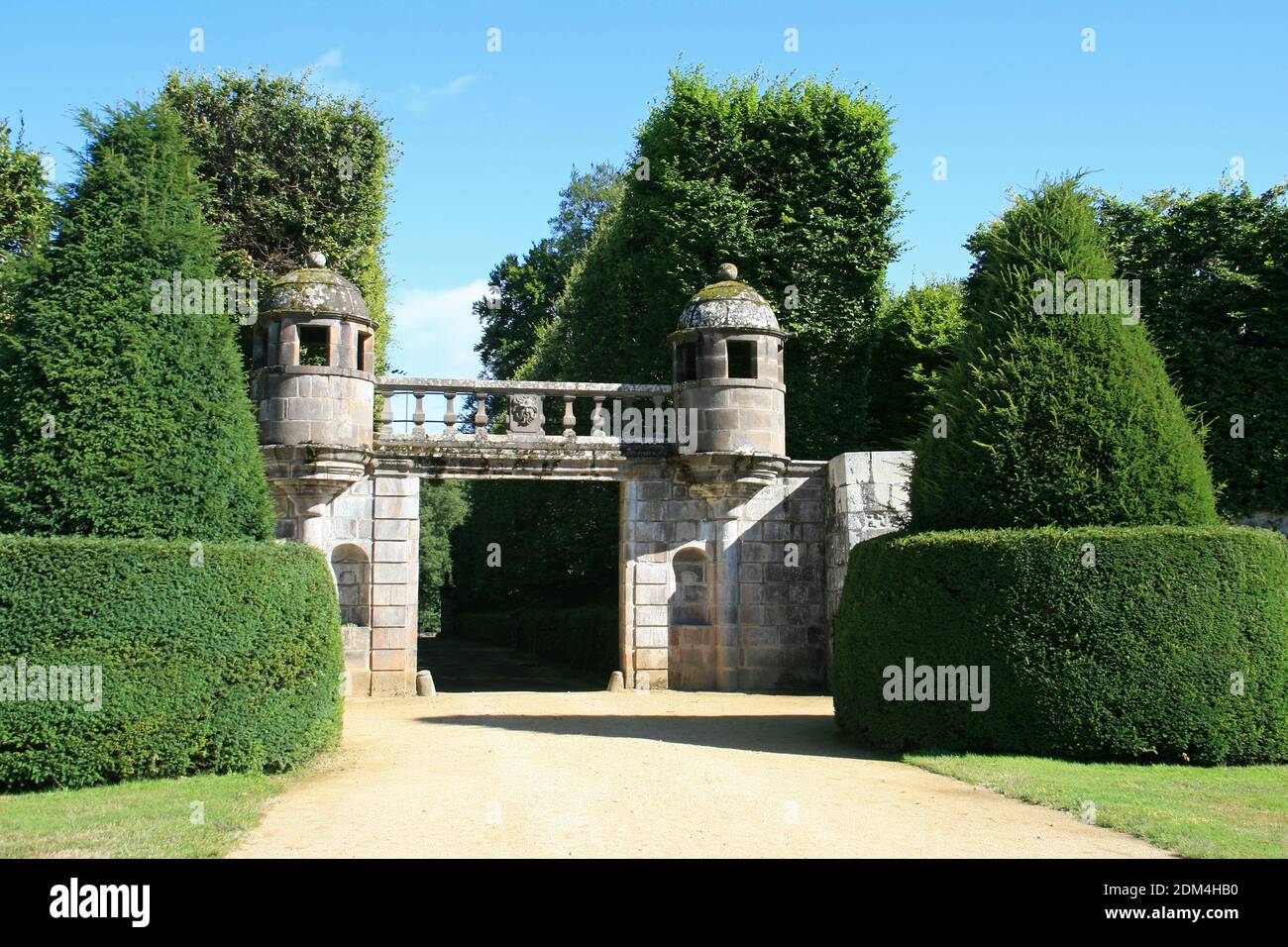 medieval castle (cordès) in orcival in france Stock Photo - Alamy
