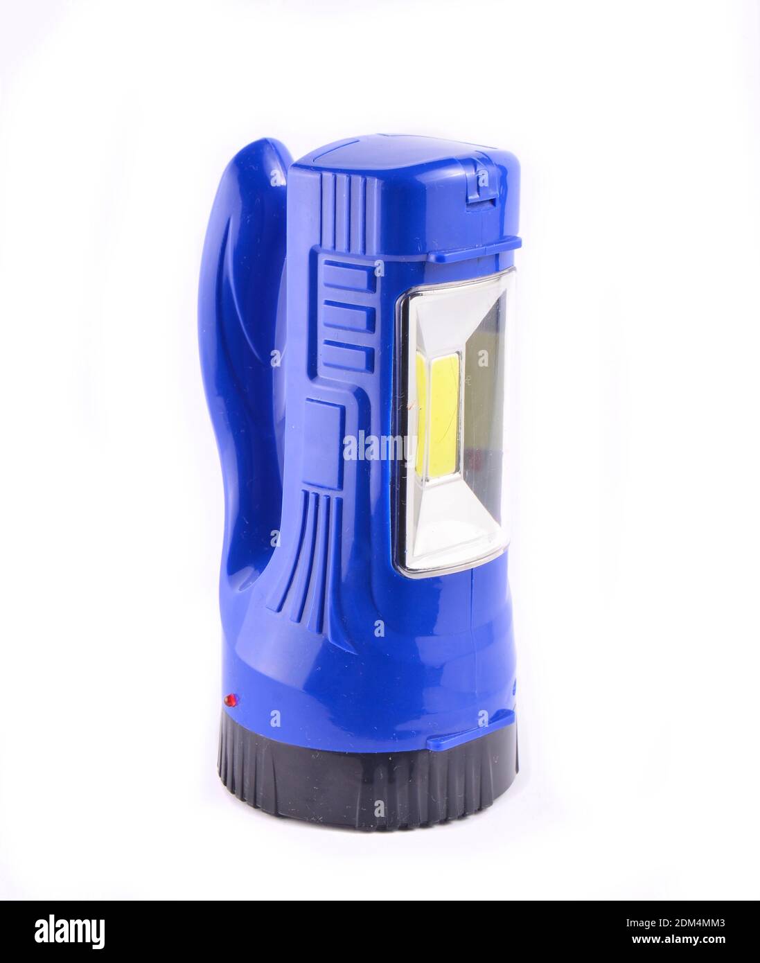 Blue flashlight isolated on white background Stock Photo - Alamy
