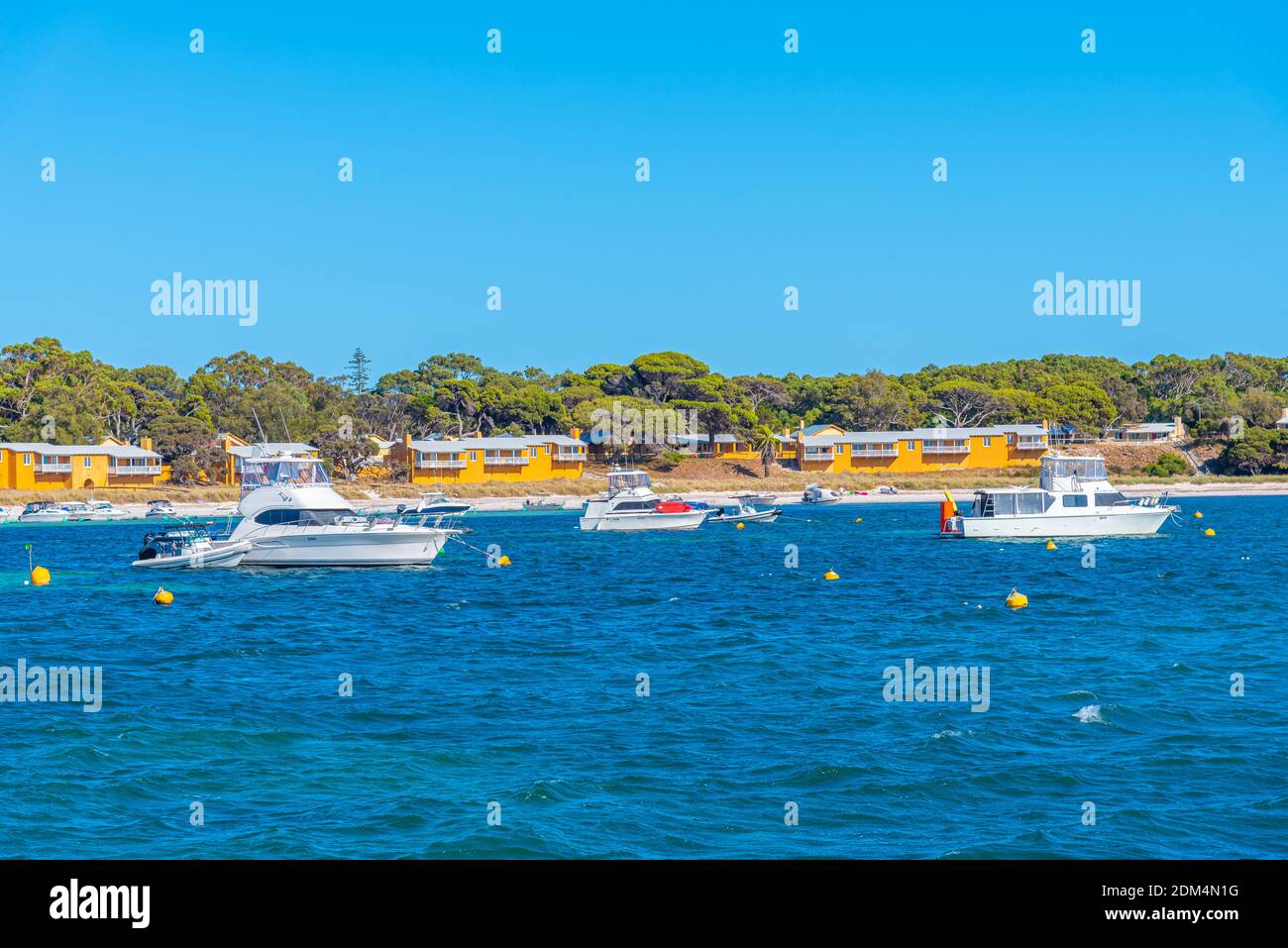 Boats mooring at a port at Rottnest island in Australia Stock Photo - Alamy