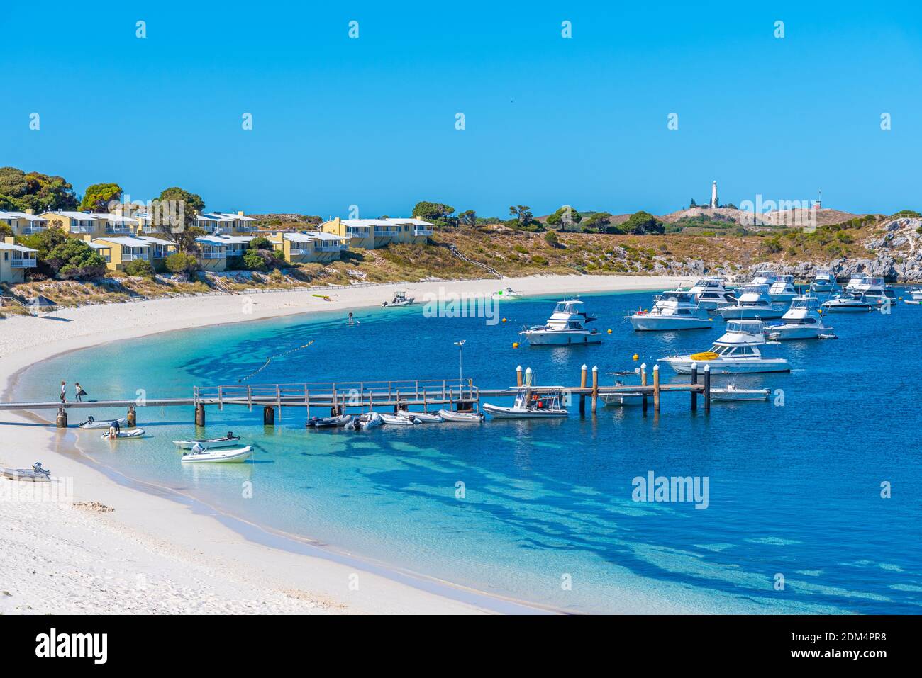 Boats mooring at Geordie bay at Rottnest island in Australia Stock ...